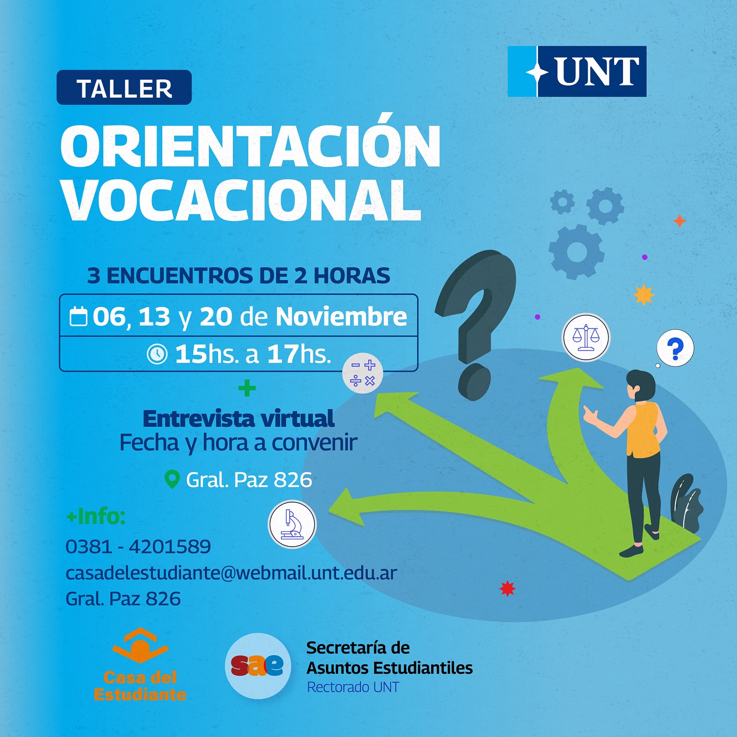 Talleres de Orientación Vocacional en la UNT para guiar tu elección ...